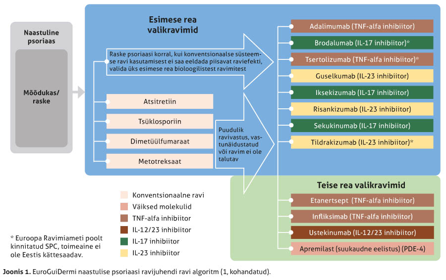 Psoriaasi ravivõimalused EuroGuiDermi juhendi põhjal Eesti oludele ...